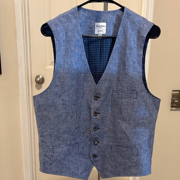 Murano | Suits & Blazers | Murano Blue Textured Vest | Poshmark